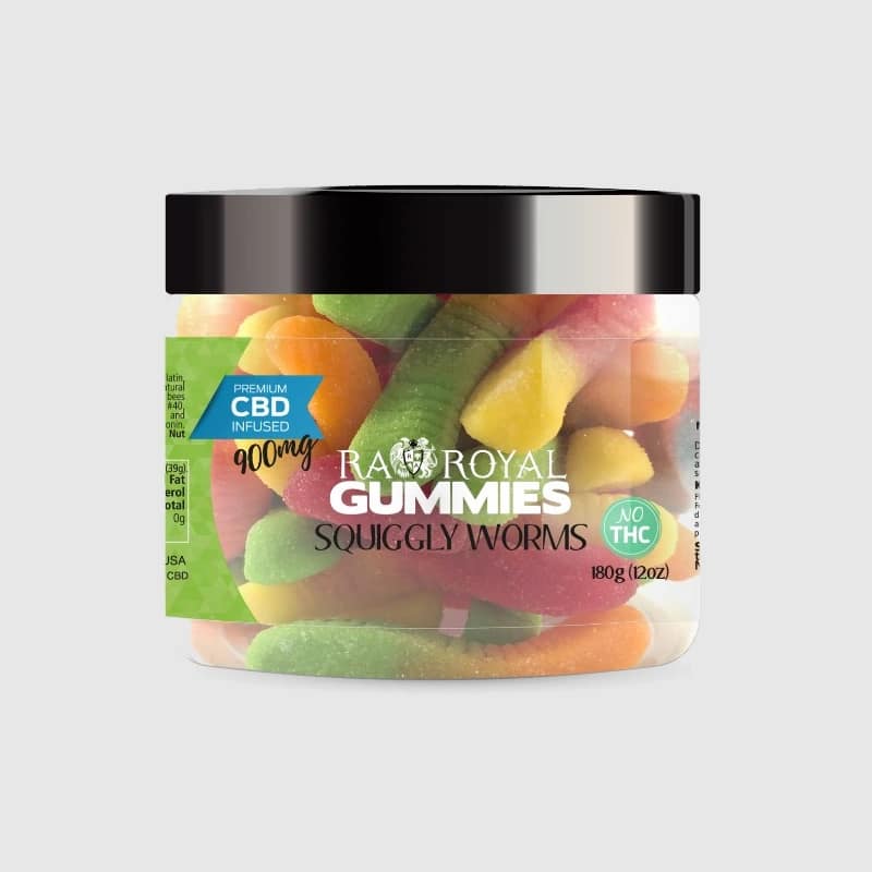 Edible gummy worms - 900mg - Royale Hemp